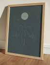 Guardian Angel — Midnight Blue | Christian Wall Art | Muted Palette ...