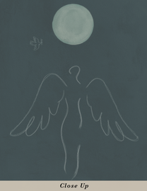 Guardian Angel — Midnight Blue | Christian Wall Art | Muted Palette ...