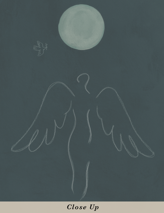 Guardian Angel — Midnight Blue | Christian Wall Art | Muted Palette ...