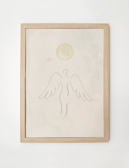 Guardian Angel Framed Art Print | Psalm 91:11 | Sympathy Gift Wall Art ...