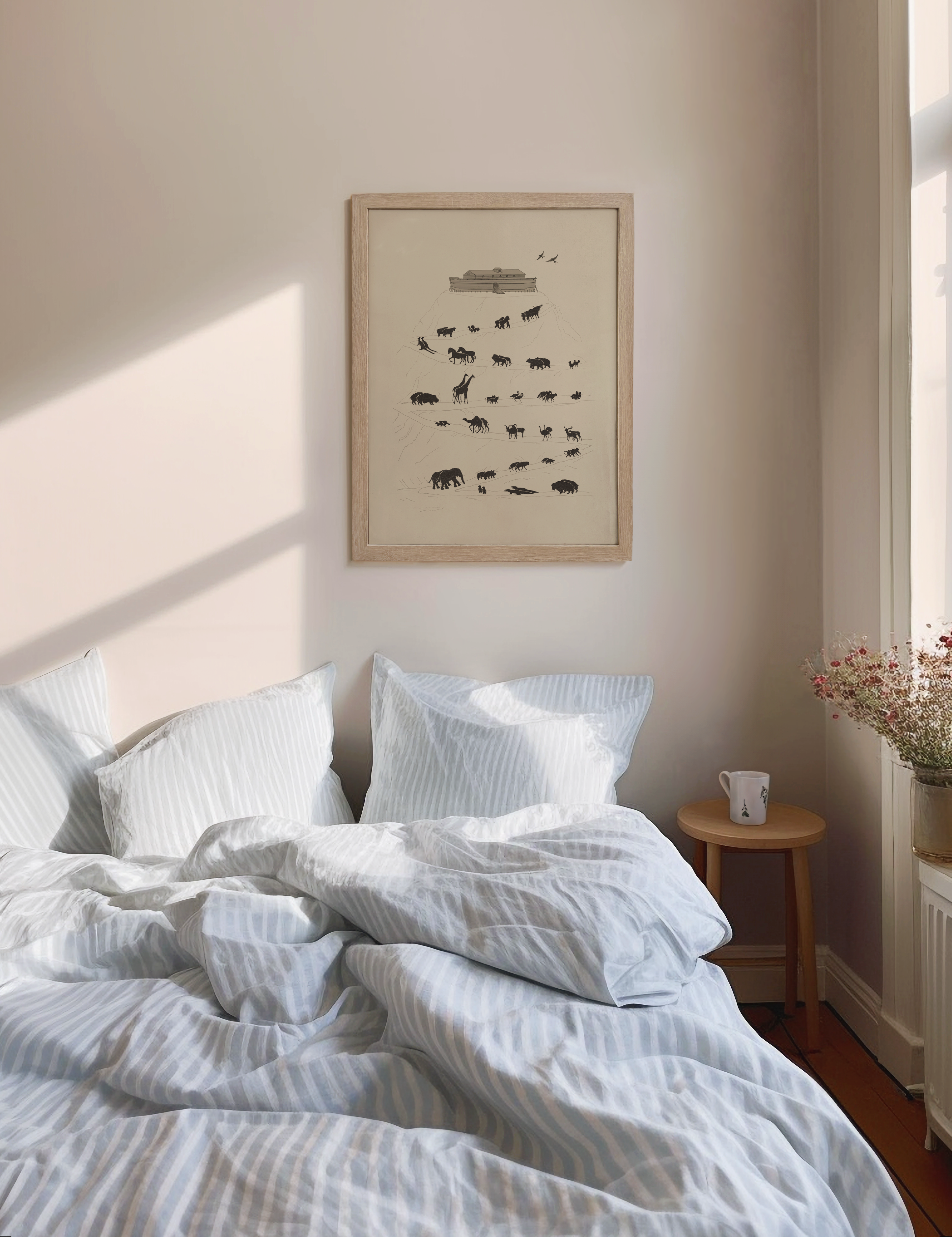Noah's Ark Animals Two by Two Framed Art Print | Genesis 6:19 Nursery ...