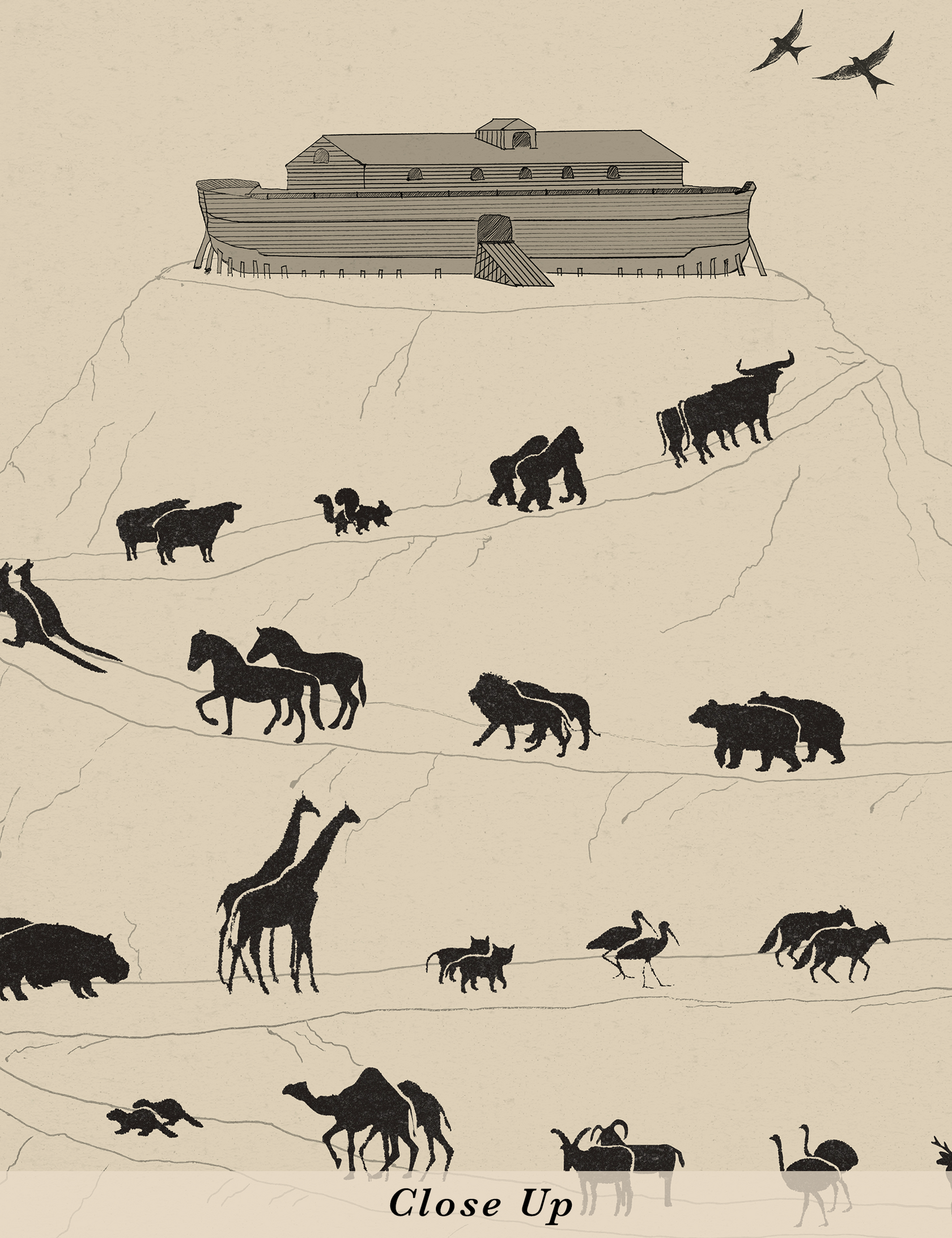 Noah's Ark Animals Two by Two Framed Art Print | Genesis 6:19 Nursery ...